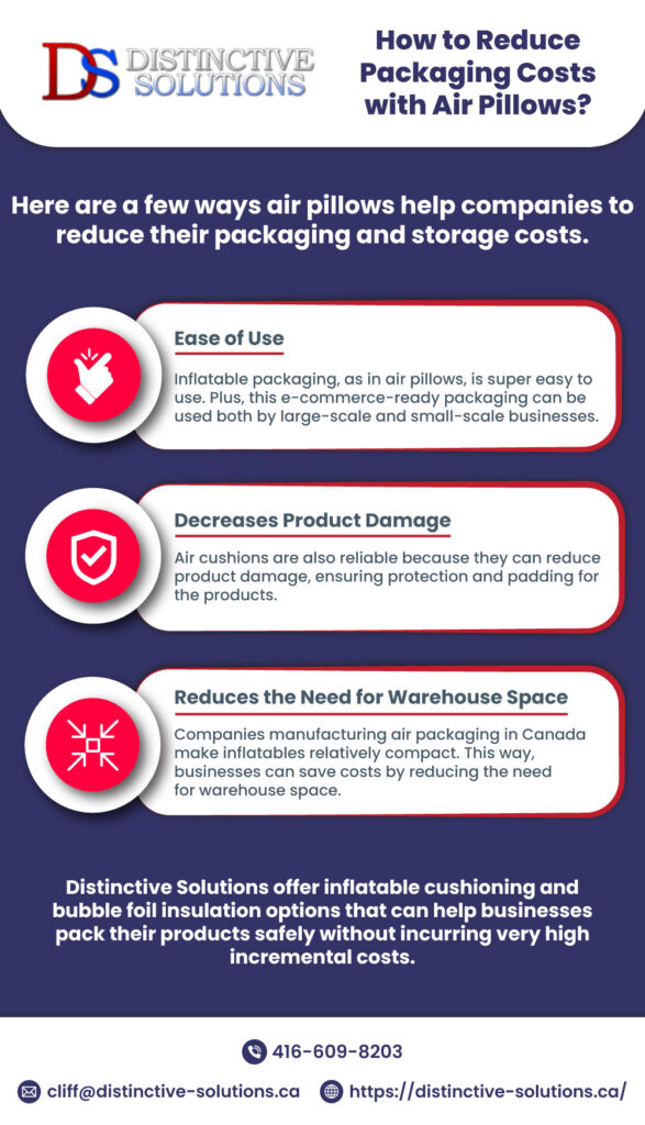 How to Reduce Packaging Costs with Air Pillows - Distinctive Solutions Inc.
